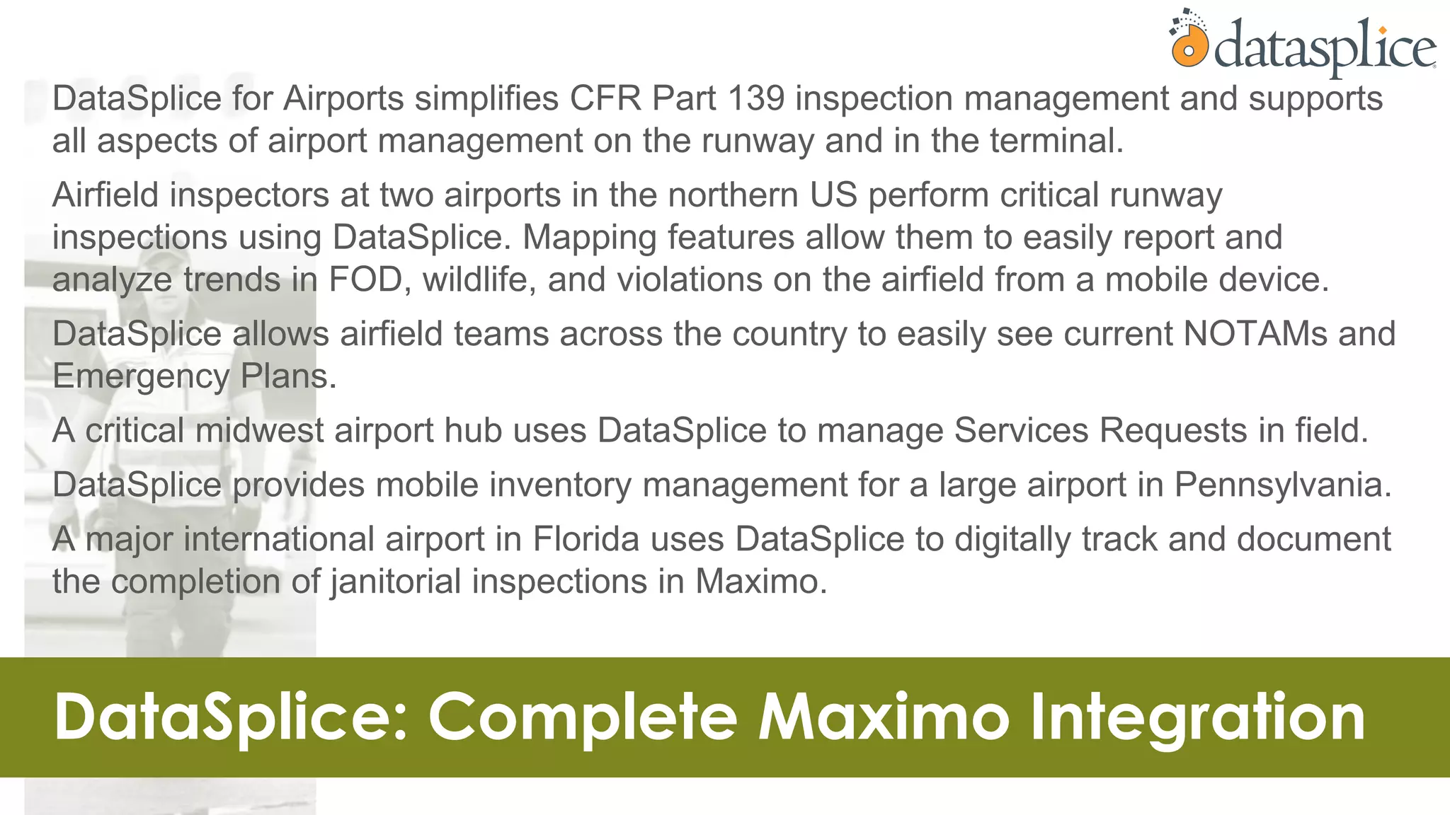 Mobile for Maximo Airports and Airfields with DataSplice | PPTX
