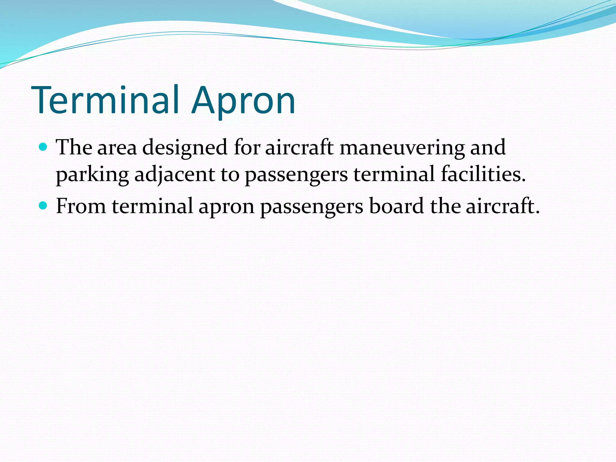 Airport apron and holding bays | PPTX