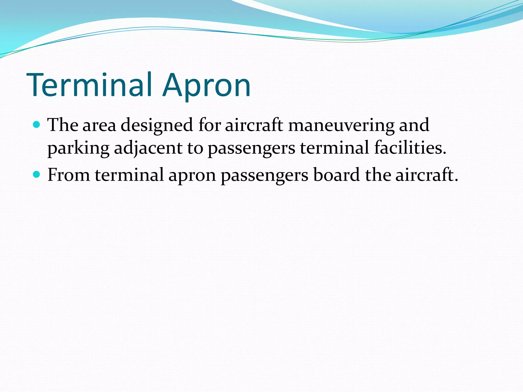 Airport aprons & holding bays | PPTX