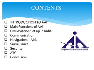 PPT on Airport authority of india | PPTX