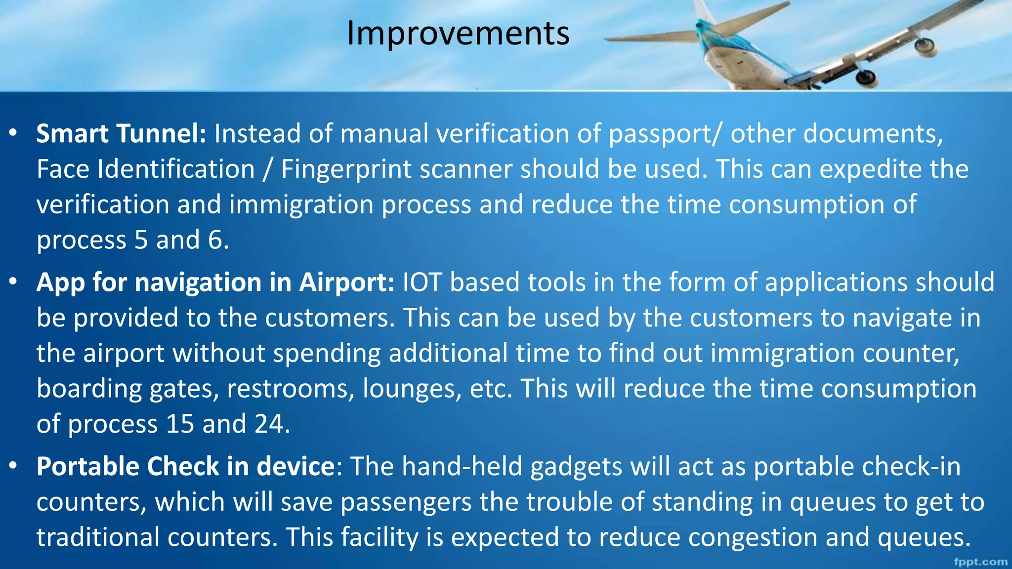 Airport check in process improvement | PPTX