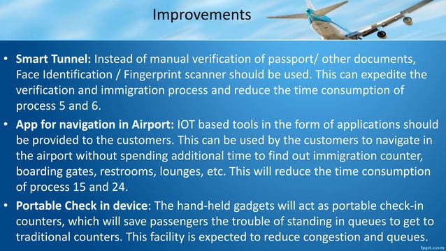 Airport check in process improvement | PPTX | Air Travel | Travel Type