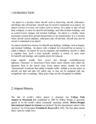 Airport component & layout seminar report | DOCX