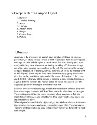 Airport component & layout seminar report | DOCX