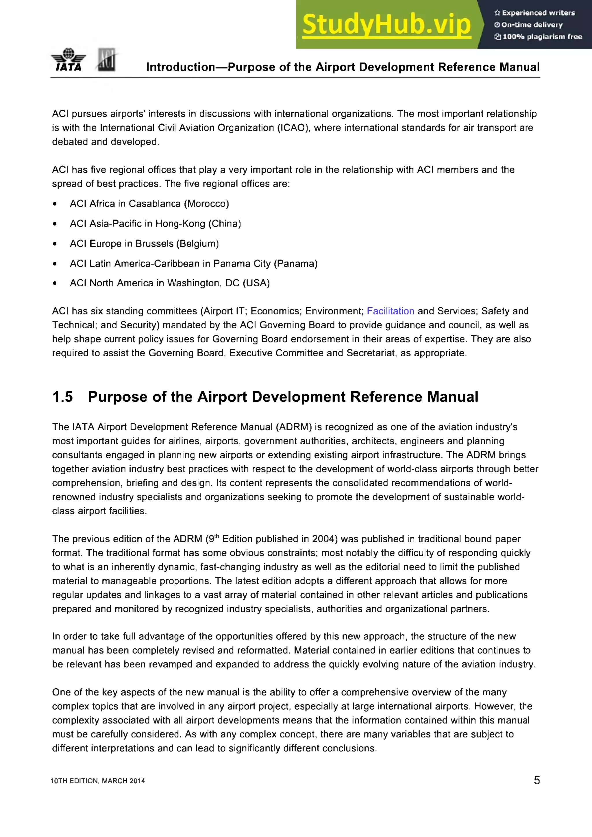Airport Development Reference Maneal Forecasting and Planning sections ...