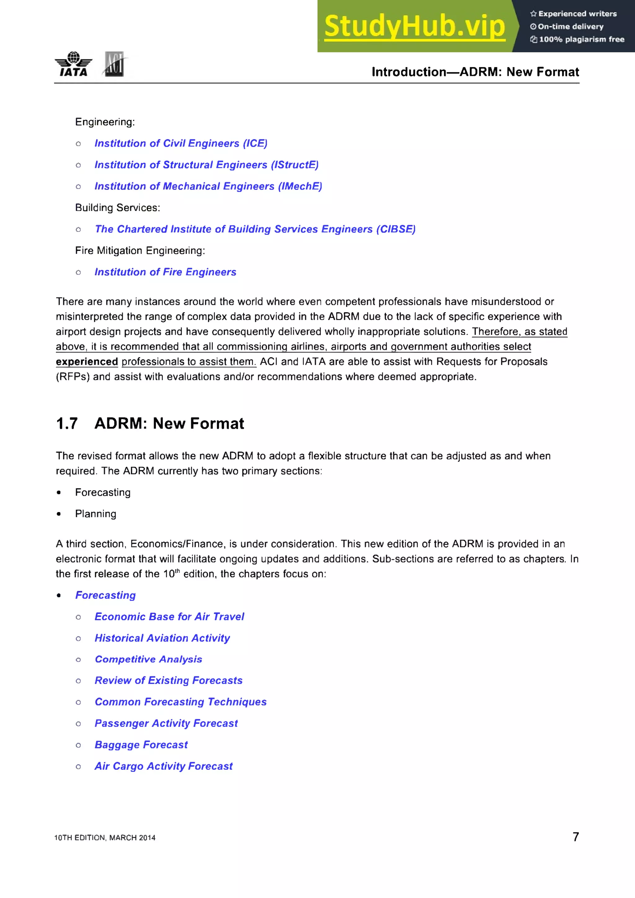 Airport Development Reference Maneal Forecasting and Planning sections ...