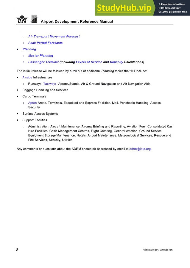 Airport Development Reference Maneal Forecasting and Planning sections ...