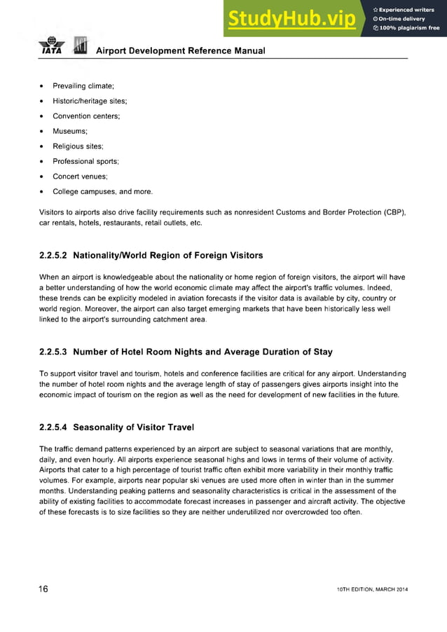 Airport Development Reference Maneal Forecasting and Planning sections ...