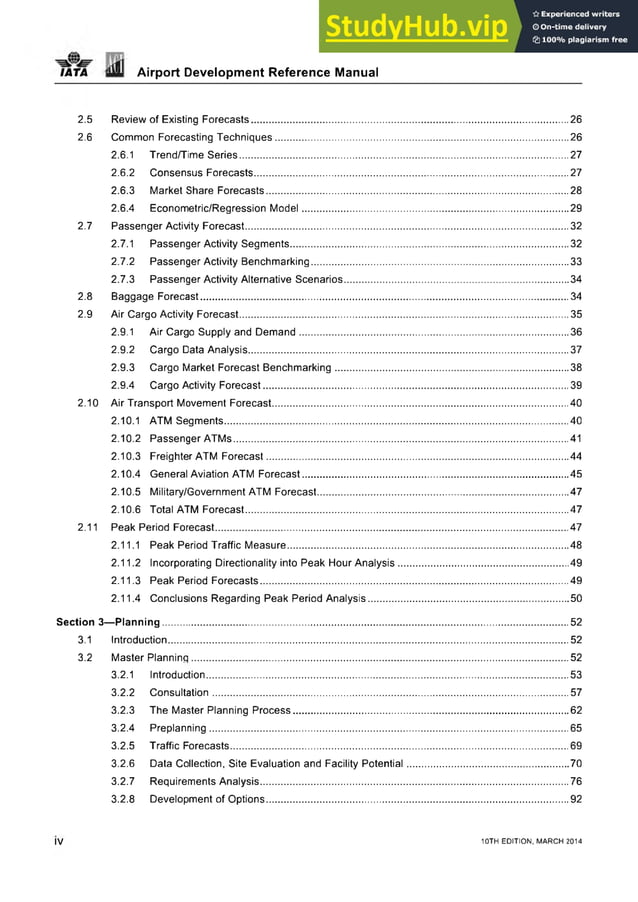 Airport Development Reference Maneal Forecasting and Planning sections produced in collaboration ...