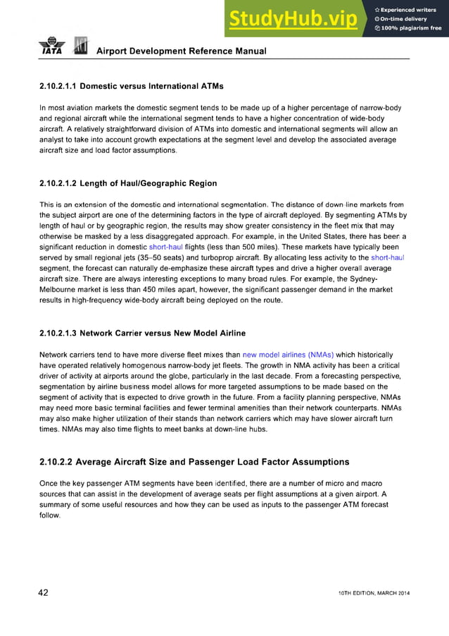 Airport Development Reference Maneal Forecasting and Planning sections ...