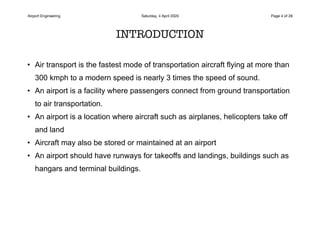 Presentation on Airport Engineering | PDF