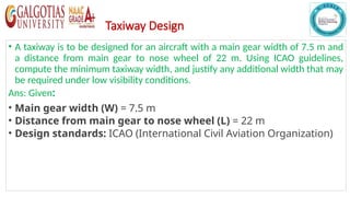 Airport Numericals for btech civil engineering transporartion 2 | PPT