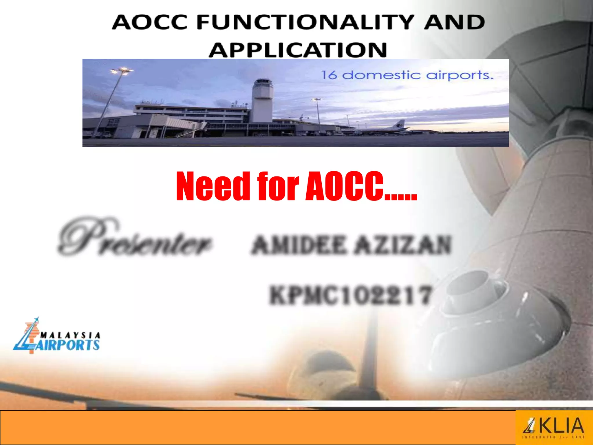 Airport operation control centre (aocc) | PPTX