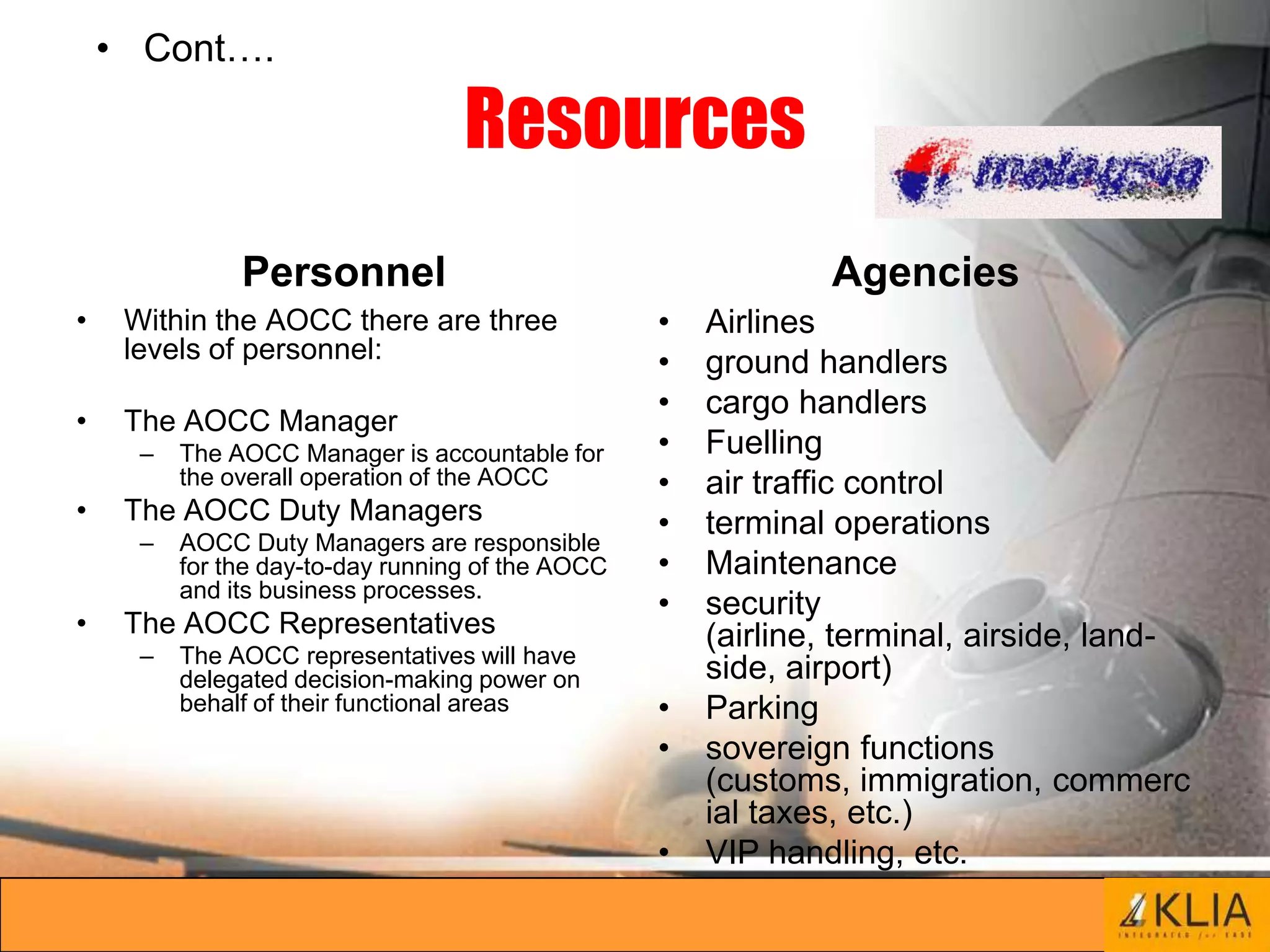 Airport operation control centre (aocc) | PPTX