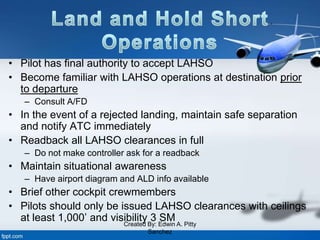 Airport Operations & Traffic Pattern Operations | PPT