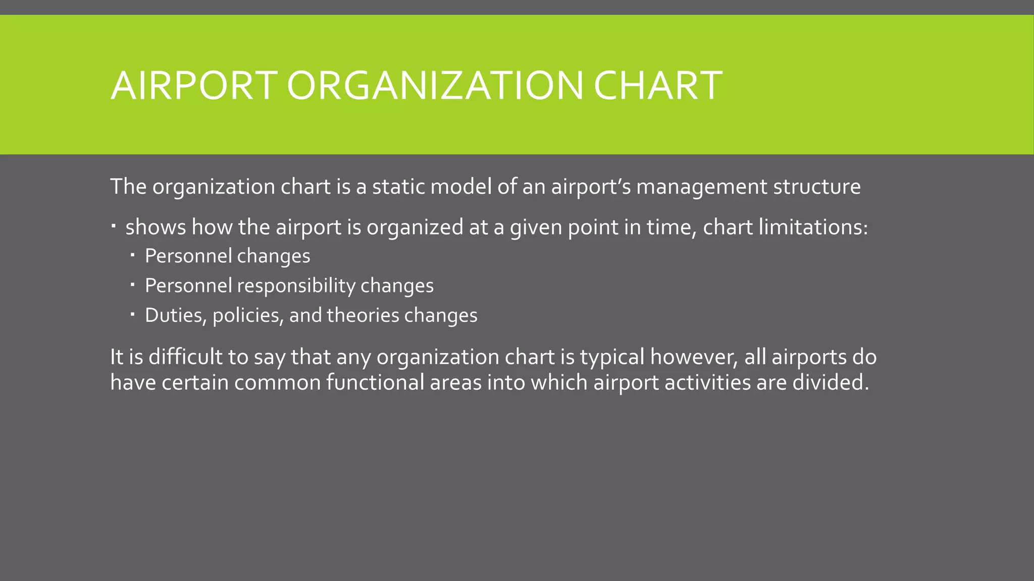 Airport organization chart | PPTX