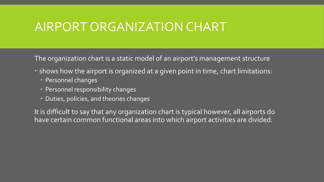 Airport organization chart | PPTX | Aviation Industry | Industries