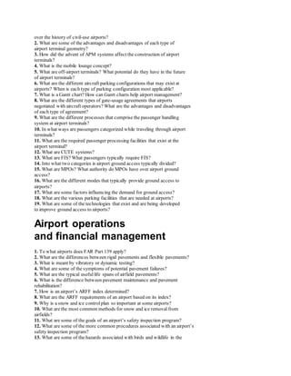 Airport planning and managment question bank | DOCX