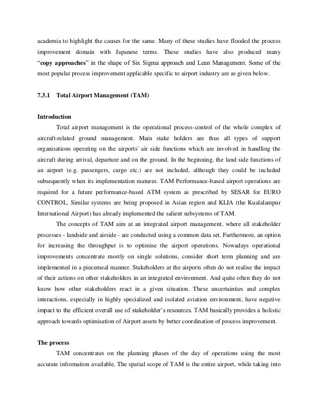 Airport processes improvement