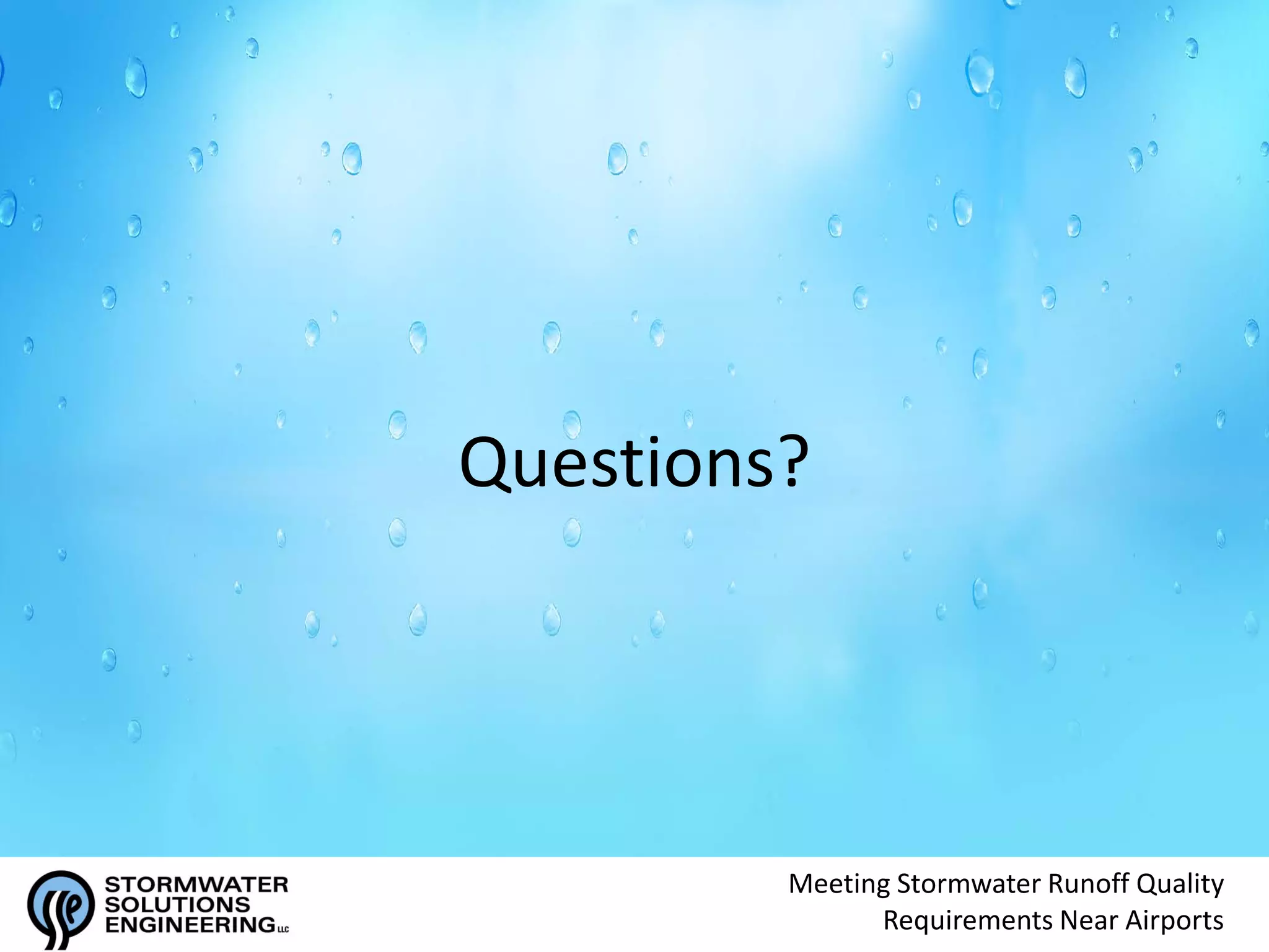 Water Quality BMPs Near Airports | PDF | Home & Garden