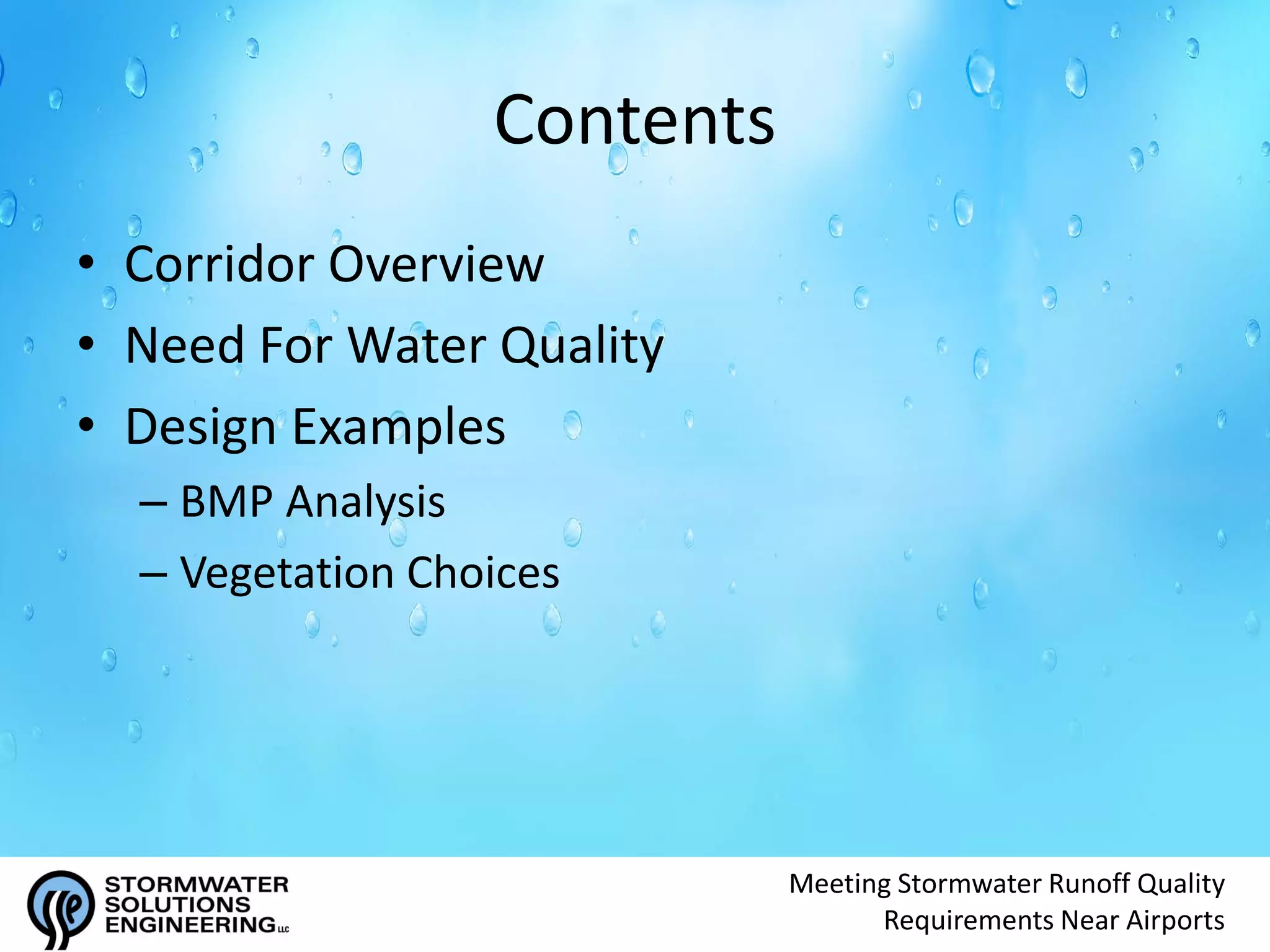 Water Quality BMPs Near Airports | PDF | Home & Garden