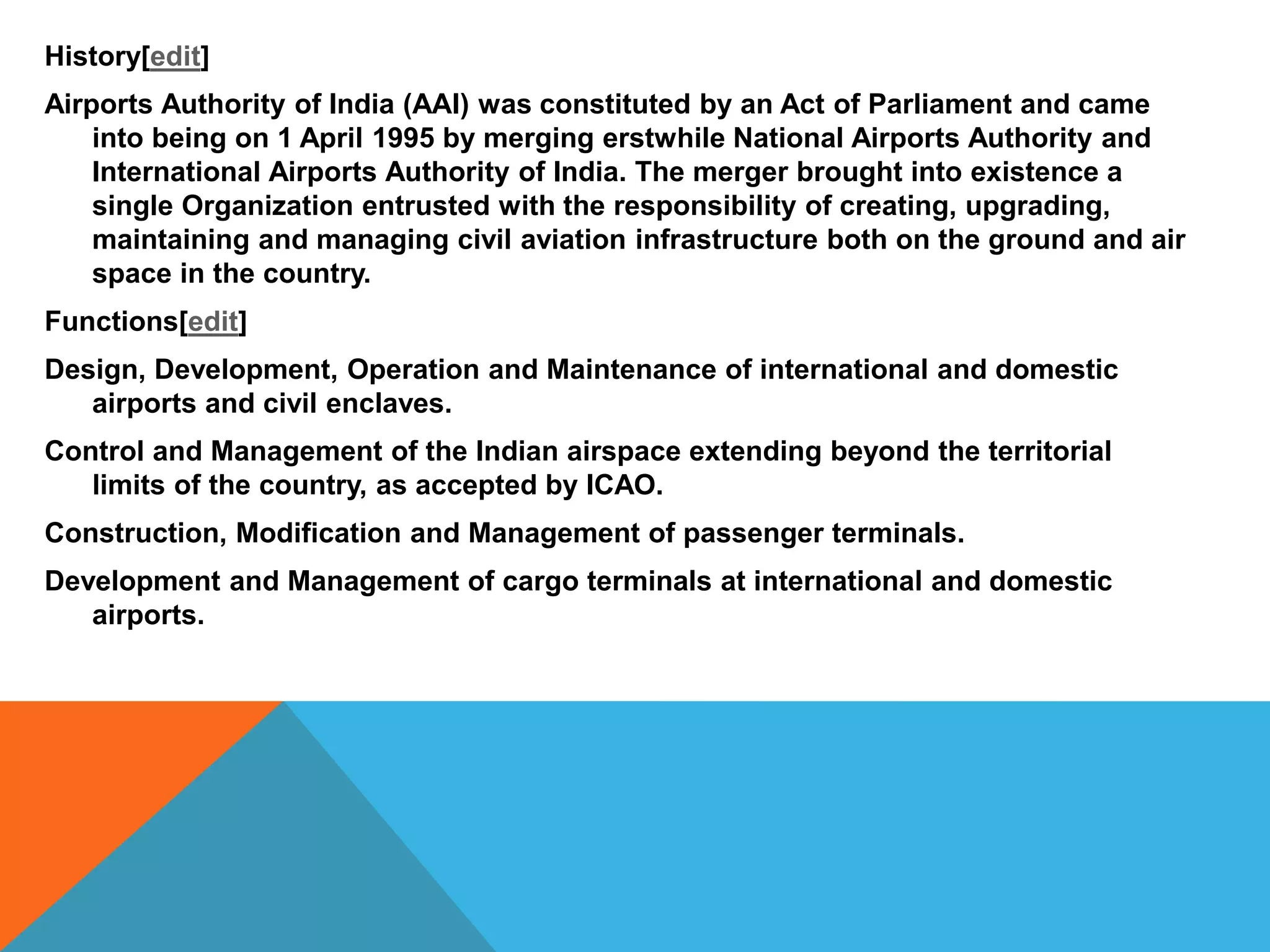 Airports authority of india | PPTX