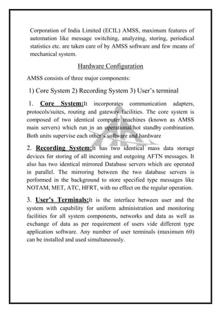 Airports authority of india (aai) training report | DOCX