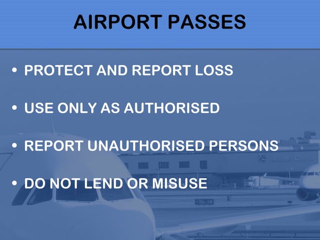 Airport security awareness program | PPT | Air Travel | Travel Type