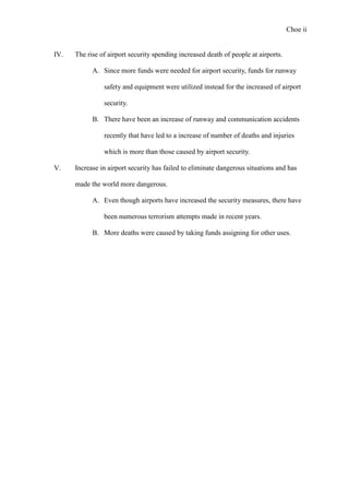 Airport security outline by me | DOCX