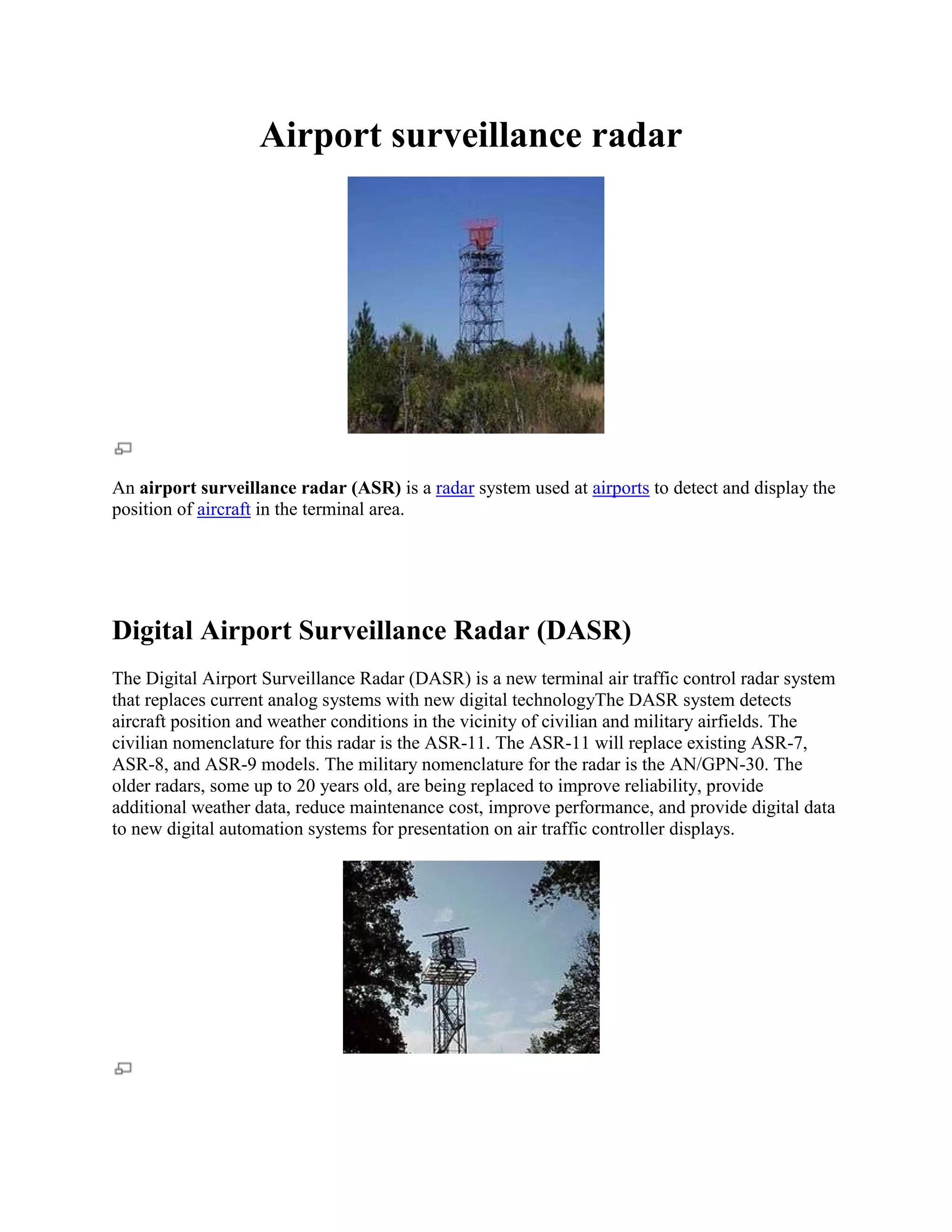 Airport surveillance radar | DOCX