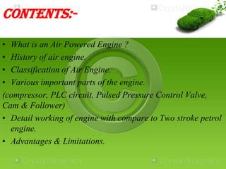 AIR POWERED ENGINE PPT | PPTX