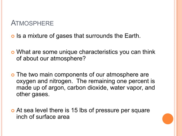 Air pressure notes | PPTX