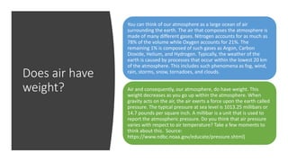 Air pressure, wind and weather 6.3 | PPT