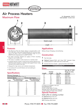 Heaters for process air and gases | PDF | Home Appliances | Home & Garden