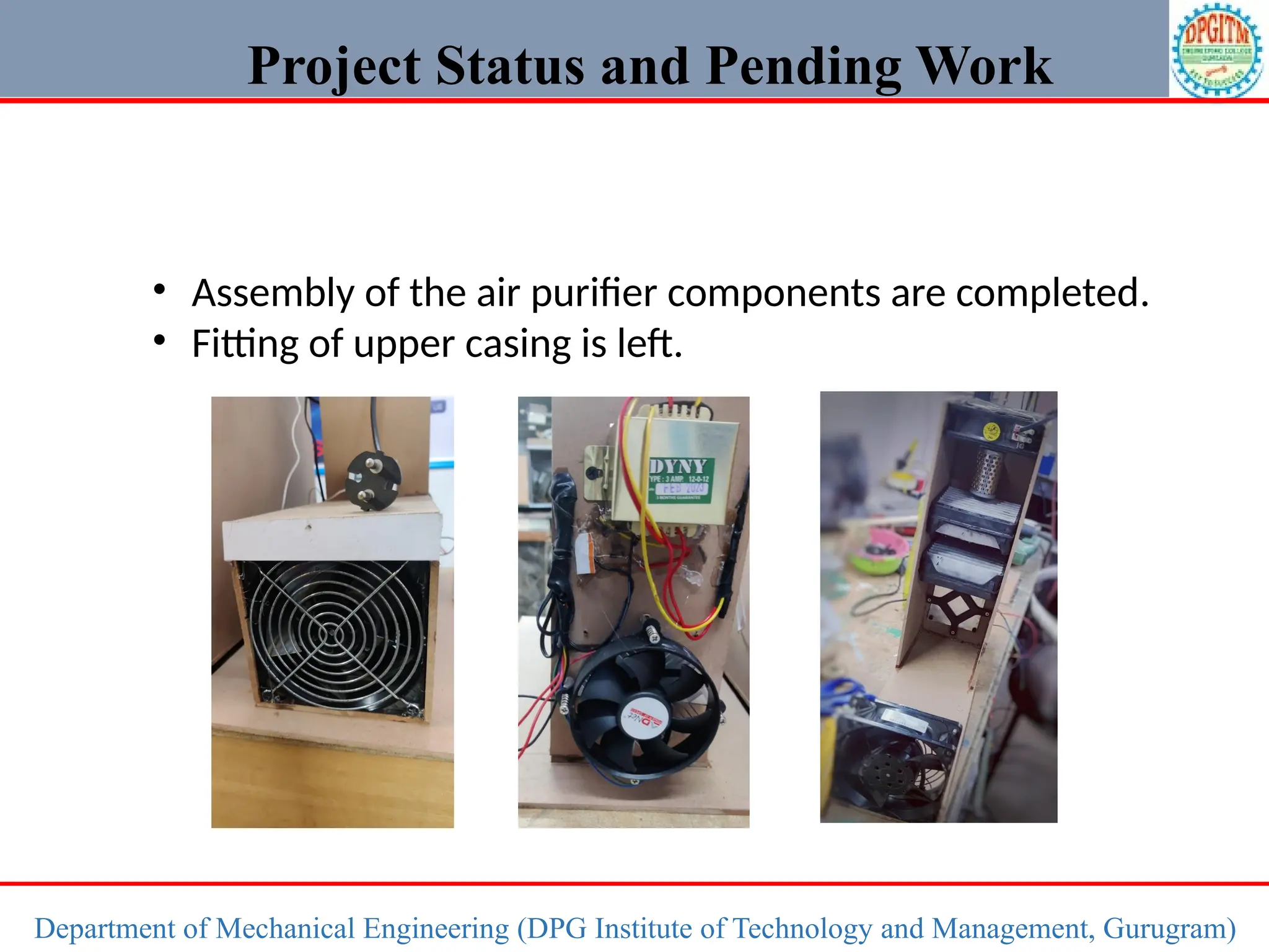 Air purifier project for final draft for | PPTX