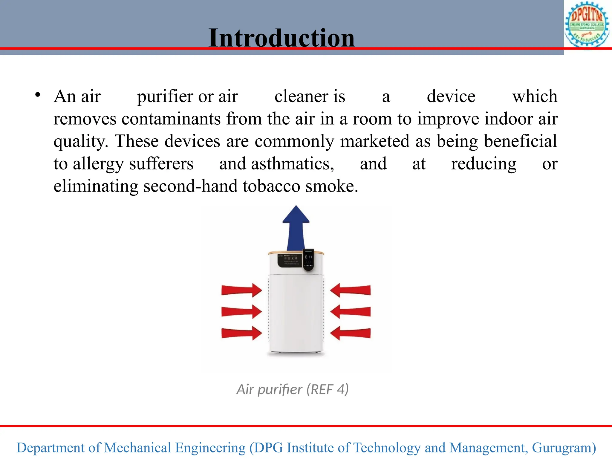 Air purifier project for final draft for | PPTX