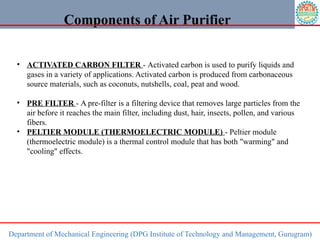 Air purifier project for final draft for | PPTX