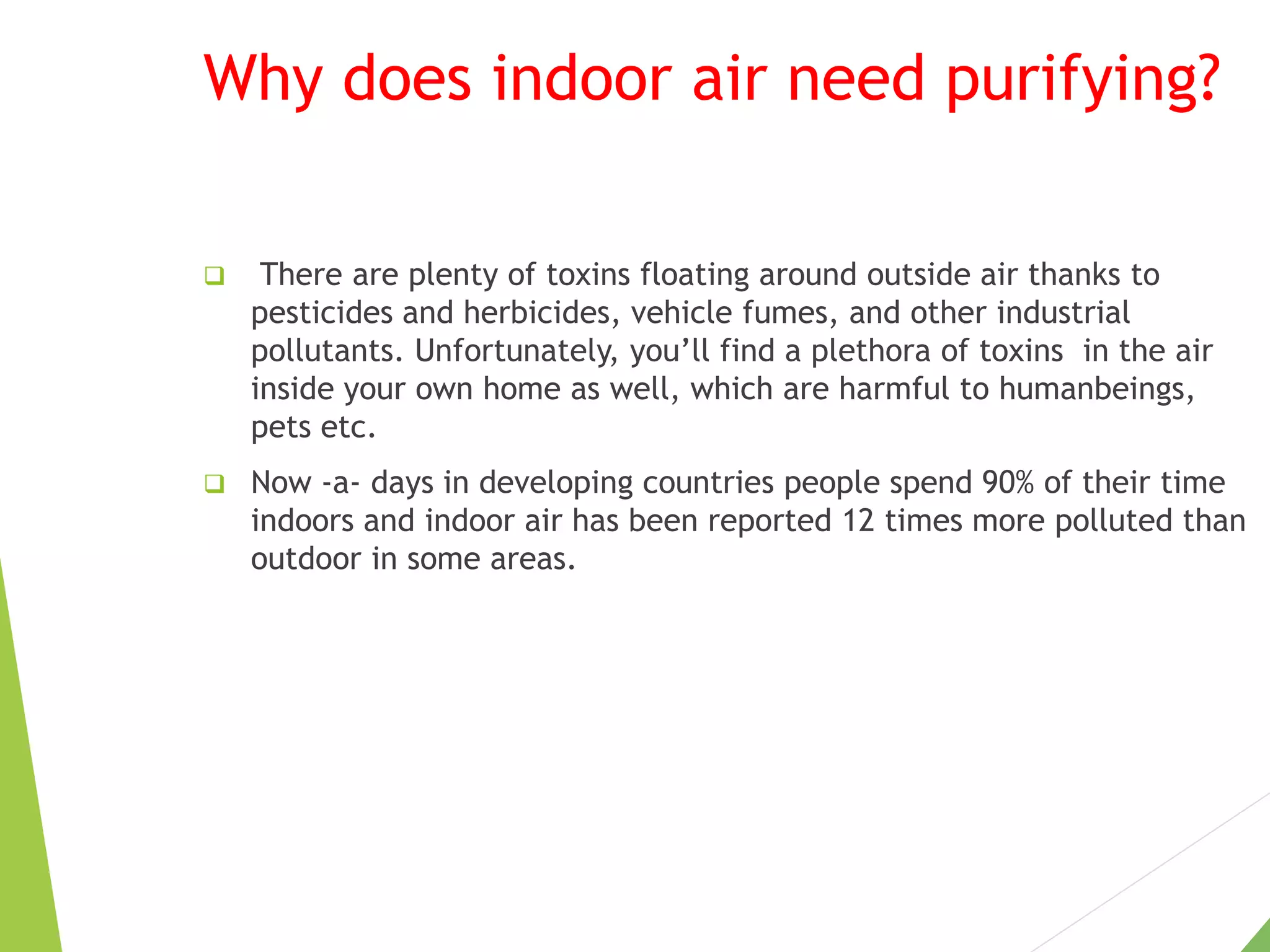 Air purifying indoor plants | PPTX