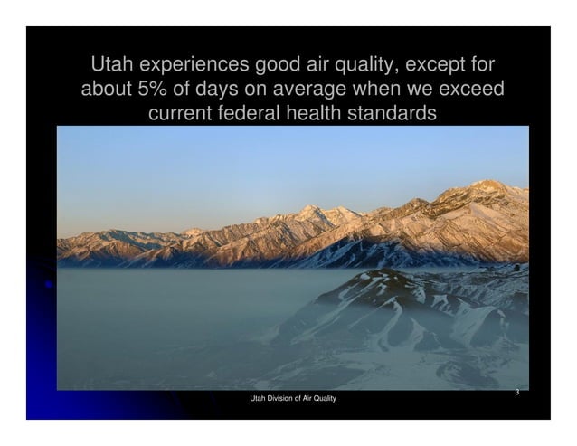 Utah's Air quality Program | PPT