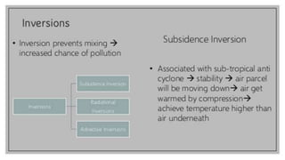 Air quality, Atmospheric stability and measure of air quality | PPTX