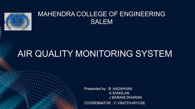 AIR QUALITY MONITORING SYSTEM of automotive.pptx