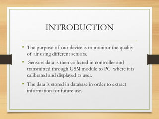 Air quality montoring system | PPTX