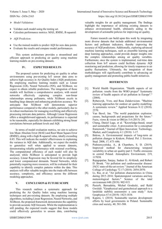 Air Quality Prediction In Urban Environment Using IoT Sensor Data | PDF