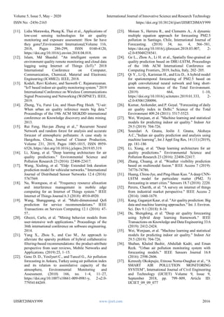 Air Quality Prediction In Urban Environment Using IoT Sensor Data | PDF