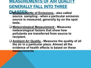 Air quality sampling and monitoring | PPTX