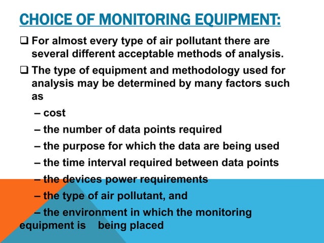 Air quality sampling and monitoring | PPTX | Indoor Environmental ...