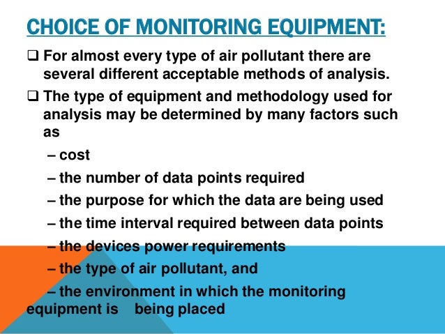 Air quality sampling and monitoring