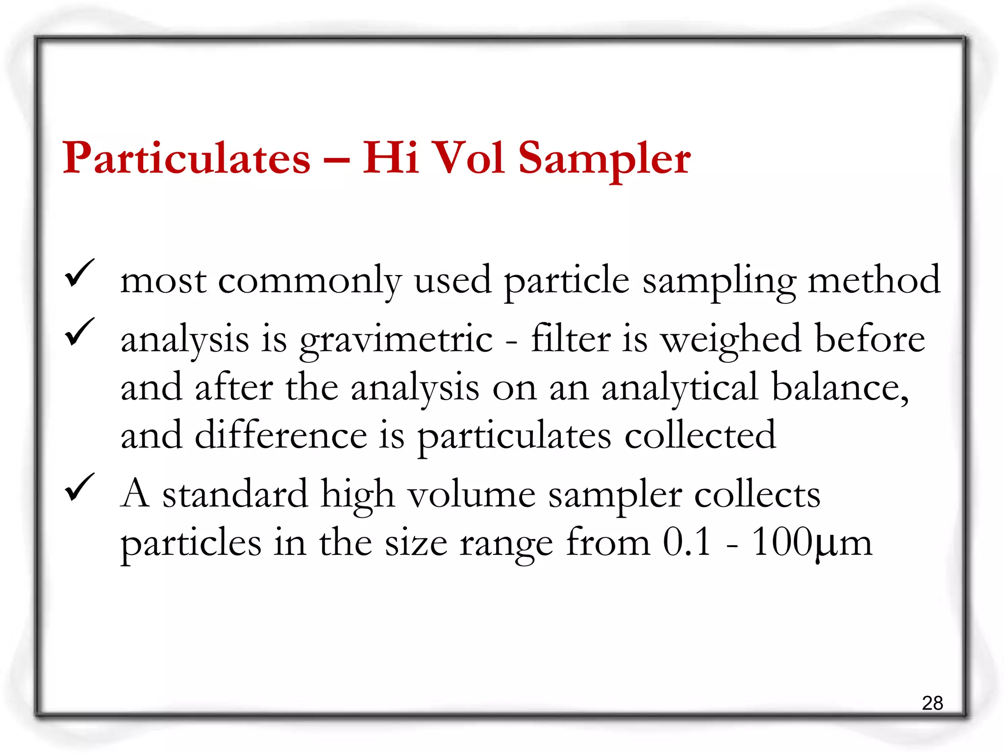 Air quality sampling and monitoring m5 | PPTX