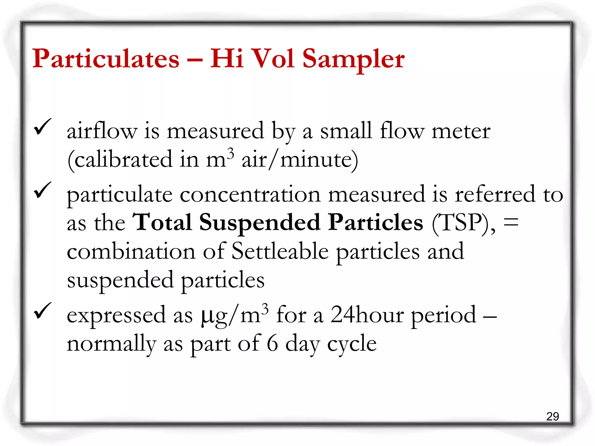 Air quality sampling and monitoring m5 | PPTX