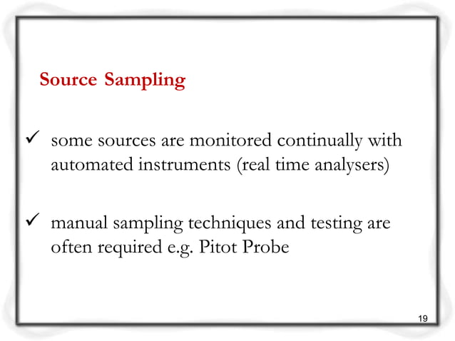 Air quality sampling and monitoring m5 | PPTX